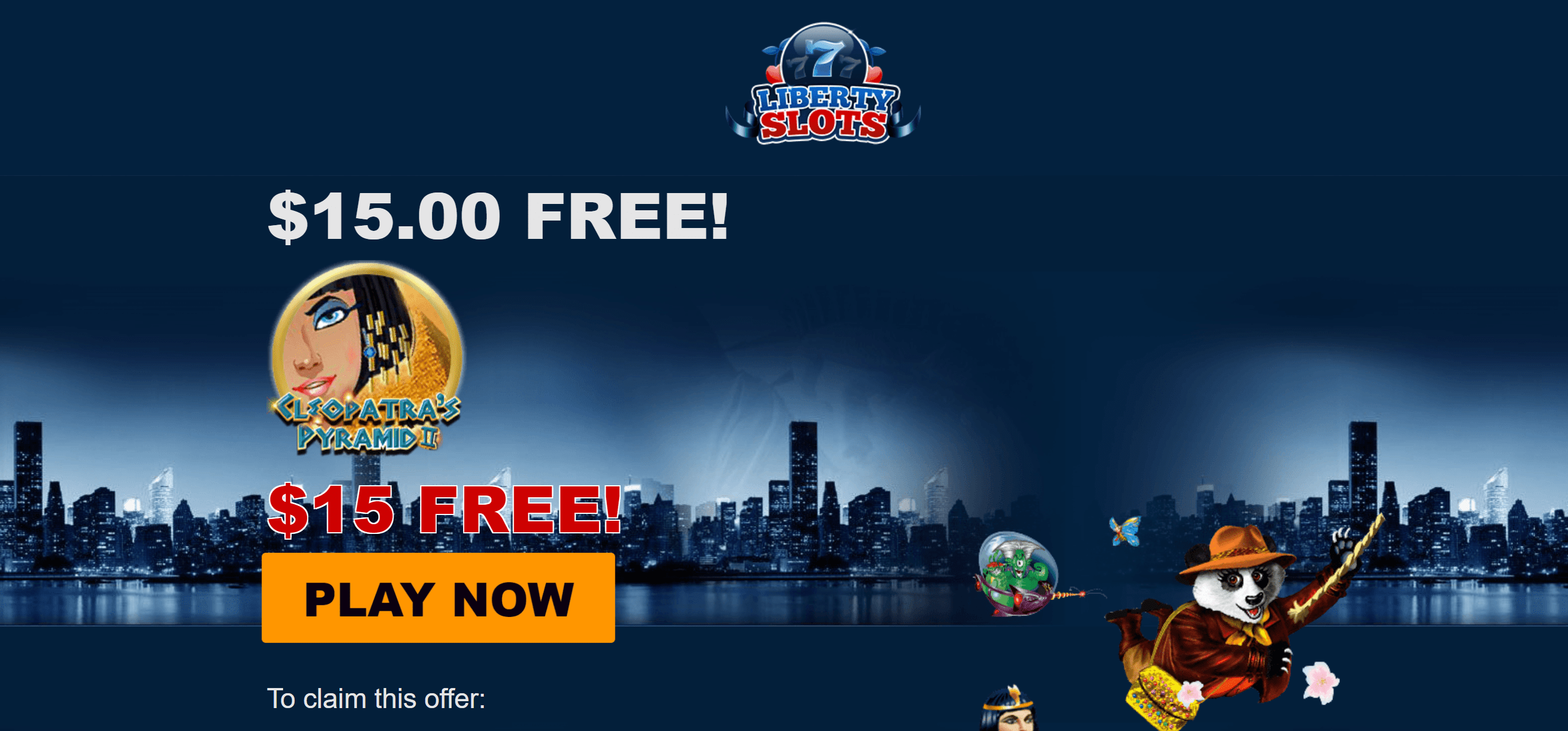 Liberty Slots & Lincoln Casino $15 Free- No deposit required